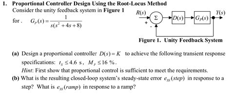 Proportional Controller Design Using The Chegg