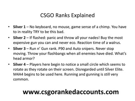 Csgo Ranks Explained Ppt