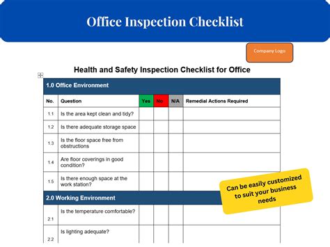 Office Workplace Safety Checklist