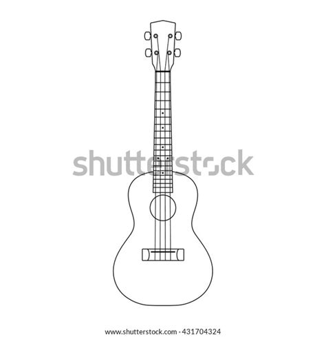 Ukulele Icon Outline Vector Illustration On Stock Vector Royalty Free