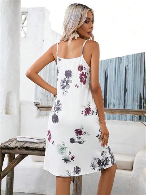 Shein Vcay Floral Print Cami Dress Shein Euqs