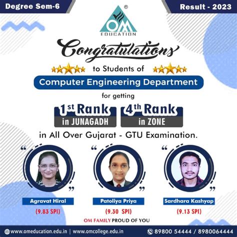 Megha Chavda On Linkedin Hardwork Leads A Success Our 6th Sem Degree