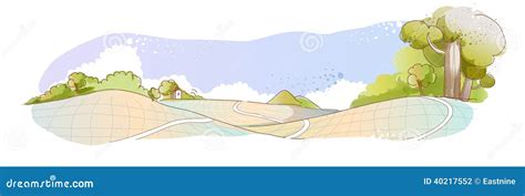 Patchwork Fields Stock Illustration Illustration Of Building 40217552
