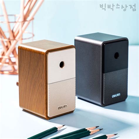 Deli 델리 오토피드 5단 레트로 연필깎이 브라운 1p 신학기 입학선물 학용품 색연필깎이 홈플러스 택배배송