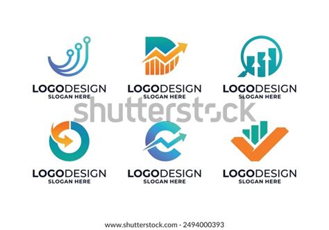 Set Fin Tech Logo Design Digital Stock Vector Royalty Free 2494000393