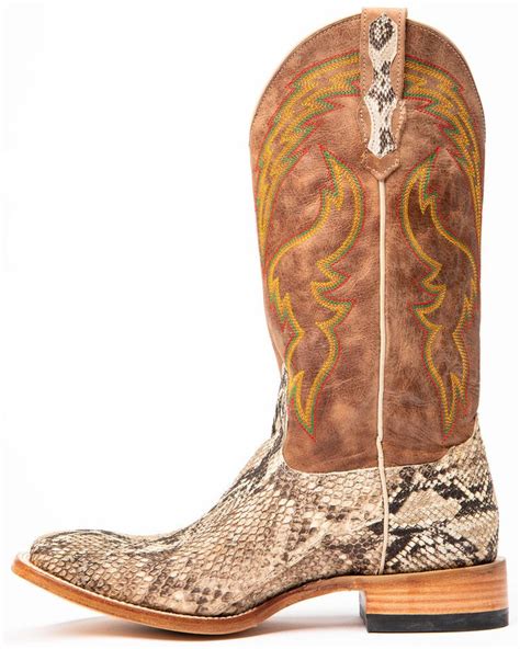 Cody James Mens Exotic Python Western Boots Broad Square Toe