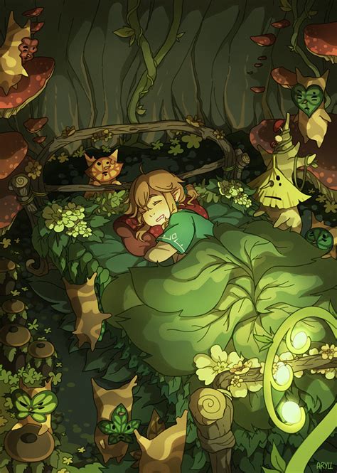 Link And Korok The Legend Of Zelda And 1 More Drawn By Aryll Marbles