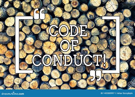 Handwriting Text Writing Code Of Conduct Concept Meaning Follow