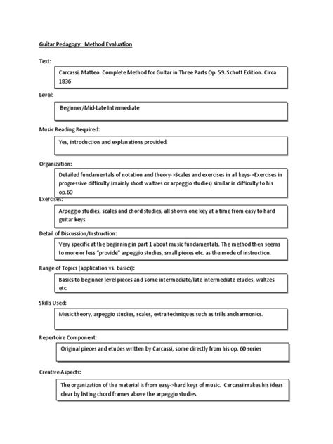 Carcassi Method Op59 Pdf