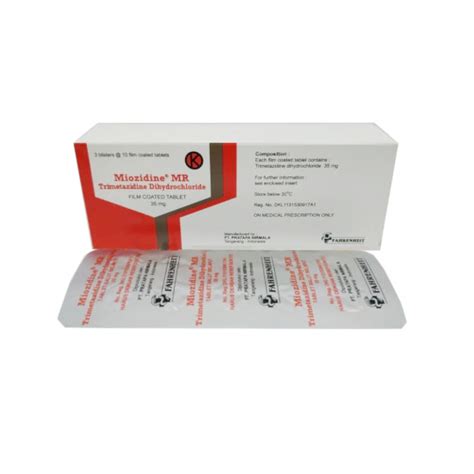 Miozidine Mr 35 Mg 10 Tablet Kegunaan Efek Samping Dosis Dan Aturan