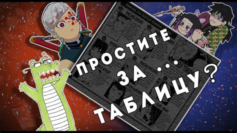 ТАБЛИЦА СКОРОСТИ БЕГА И ИЗВИНЕНИЯ ГОТОГЭ Клинок рассекающий демонов