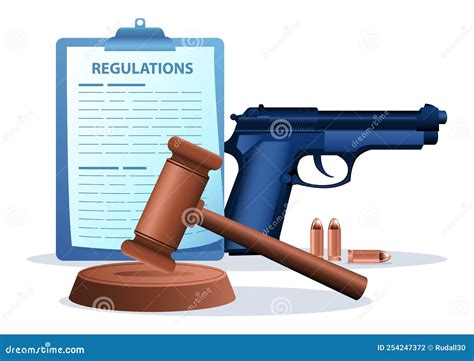 Firearm Law And Gun Control Stock Vector Illustration Of Legislation