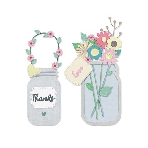 Thinlits Die Set 17pk Jar Of Flowers By Lisa Jones Hobbymaker