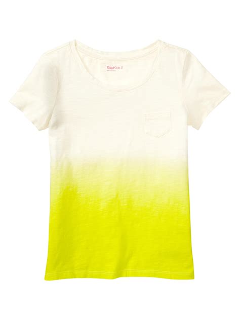 Dip Dye Slub Pocket Tee Gap