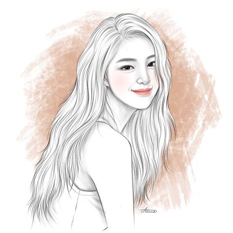 한소희 초상화스케치아이패드 프로크리에이트 드로잉ipad Procreate Drawing