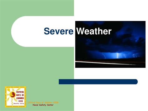 Ppt Severe Weather Powerpoint Presentation Free Download Id516487