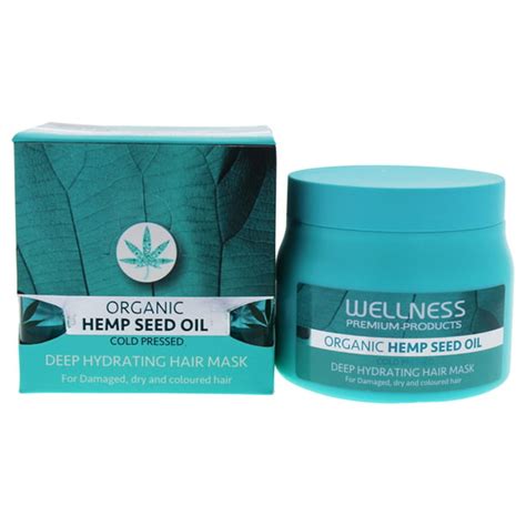 Organic Hemp Seed Oil Deep Hydrating Hair Mask By Wellness For Unisex