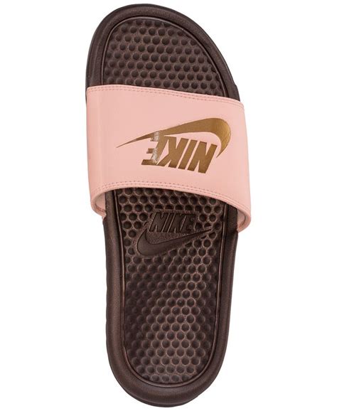Nike Womens Benassi Jdi Swoosh Slide Sandals From Finish Line Macys