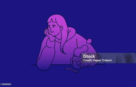 슬픈 불행한 지루한 사람 절망에 빠진 우울한 여자는 슬픔 지루함 삶에 무관심합니다 우울증에 빠진 동기 부여되지 않은 소녀 심리학