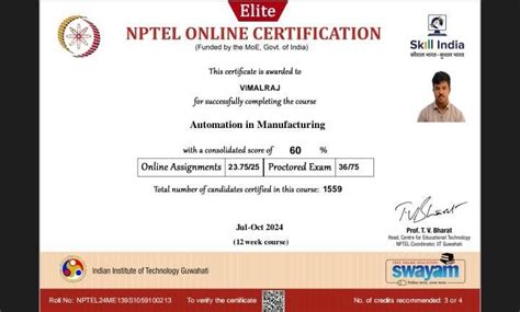 Vimalraj P On Linkedin Automation Manufacturing Nptel Learning