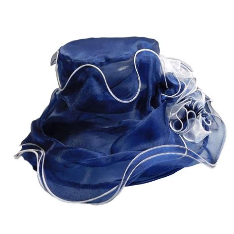Two Tone Ruffle Flower Organza Hat — Setartrading Hats