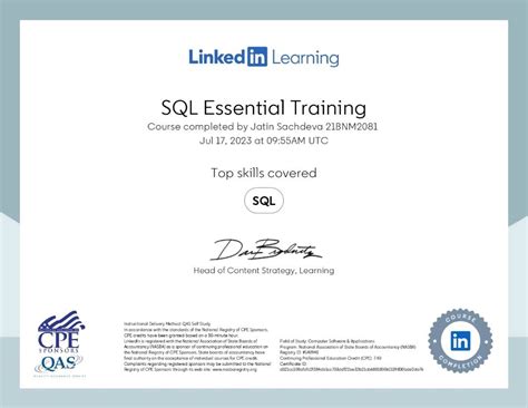 Jatin Sachdeva On Linkedin Sql Sqldeveloper Linkedinlearning