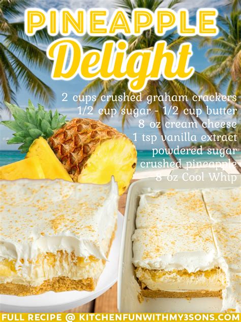 Kitchen Pineapple Delight This No Bake Dessert Is Heavenly 🍍
