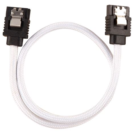 Corsair Cc 8900253 Premium Sleeved Sata 6gbps 60cm White Sata Cable
