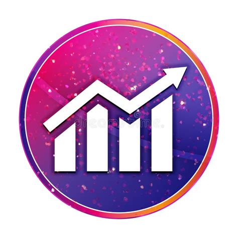Statistics Icon Creative Trendy Colorful Round Button Illustration
