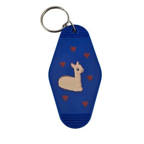 Alpaca Vintage Motel Keychain Souvenir Choice Alpaca Products