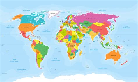 World Map Labeled With Capitals
