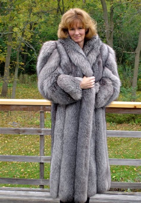 Gray Fox Fur Coat Fur Fashion Fashion Photo Big And Beautiful