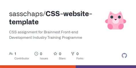 GitHub Sasschaps CSS Website Template CSS Assignment For Brainnest Front End Development