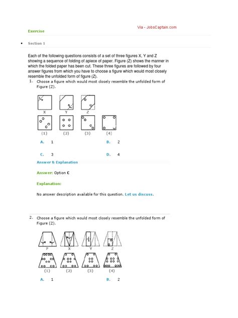 Paper Cutting Non Verbal Reasoning Questions And Answers Pdf