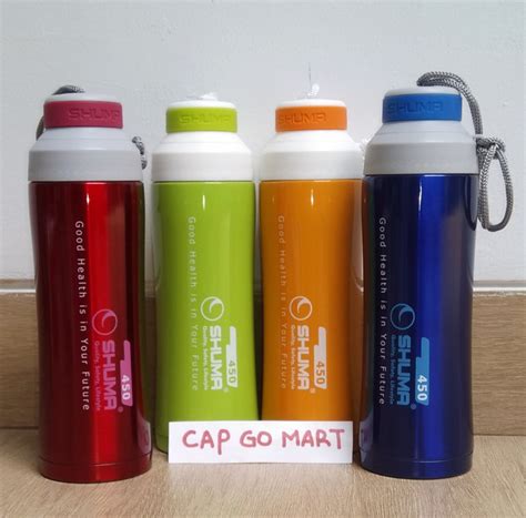 Jual SHUMA Sport 450 Botol Minum Termos Air Panas Dingin Stainless Steel Orange Jakarta
