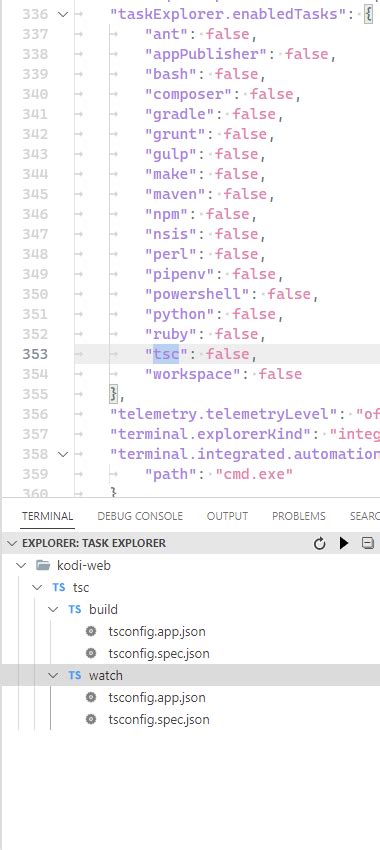 Tasks Tsc Still Visible Even Disabled In Settings · Issue 190 · Spmeessemanvscode