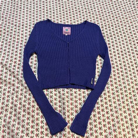 Unif Purple Wink Top Cardigan Long Sleeve With Depop