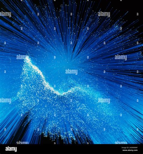 Fibre Optics Spray Of Optical Fibres Conducting White Light The