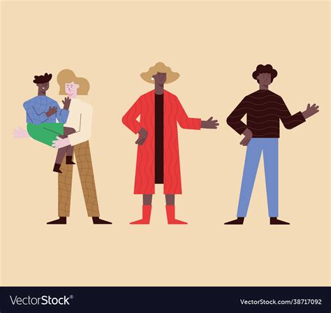 Father With Son Royalty Free Vector Image Vectorstock