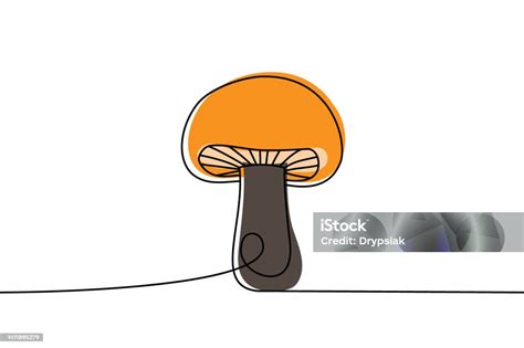 버섯 한 줄 색깔의 연속 그림 버섯 연속 한 줄 다채로운 일러스트레이션 벡터 미니멀리스트 선형 일러스트 레이 션 1에 대한 스톡 벡터 아트 및 기타 이미지 Istock