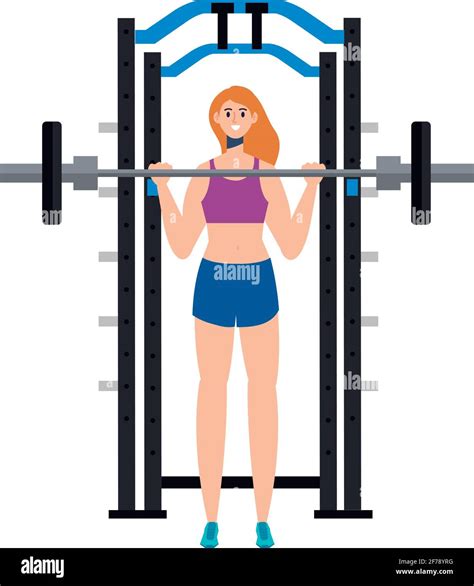 Girl Weight Lifting Stock Vector Image And Art Alamy