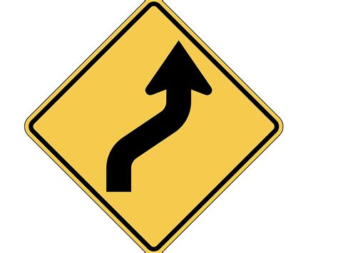 Interpreting White Arrow Board Traffic Signs On Highways