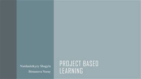Problem Based Learning Vs Project Based Learning Pptx