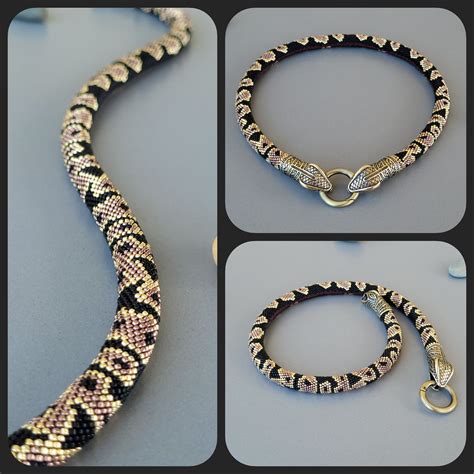 I Made A Beaded Sneklace Ball Python Rcrafts