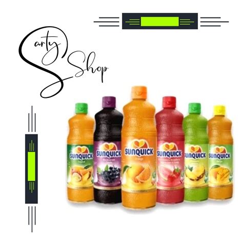 Sunquick 800ml Oren Mandarin Mango Mixed Tropical Lemon Ice Lemon Tea Blackcurrant