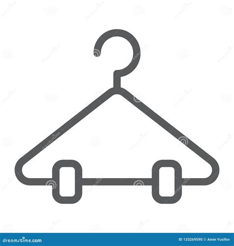 Hanger Line Icon Closet And Wardrobe Rack Sign Vector Graphics A