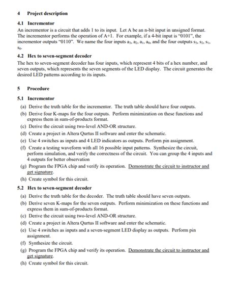 Solved 1 Purpose Design A 4 Bit Incrementor And A Hex To