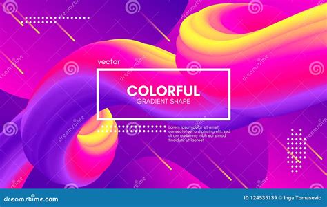 Modern 3d Background Colorful Wave Abstract Fluid Shape Stock Vector Illustration Of