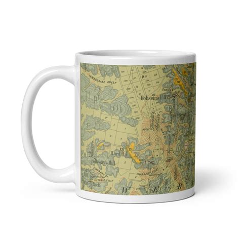 Wedderburn Historical Goldfields Map Coffee Mug Historical Gold Maps