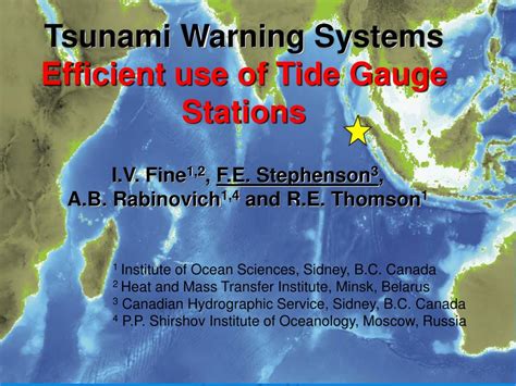 Ppt Tsunami Warning Systems Efficient Use Of Tide Gauge Stations Powerpoint Presentation Id